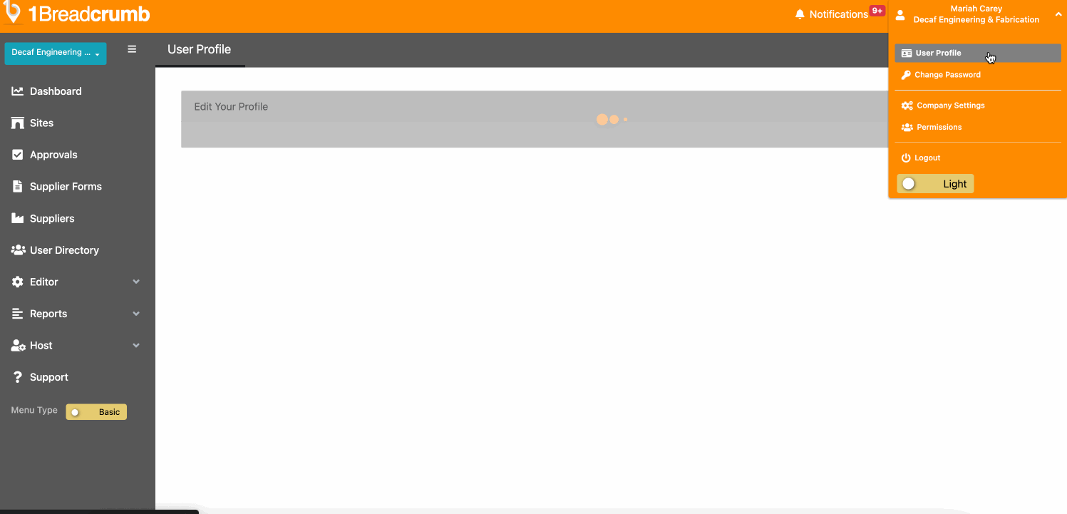 Update Your Profile Information